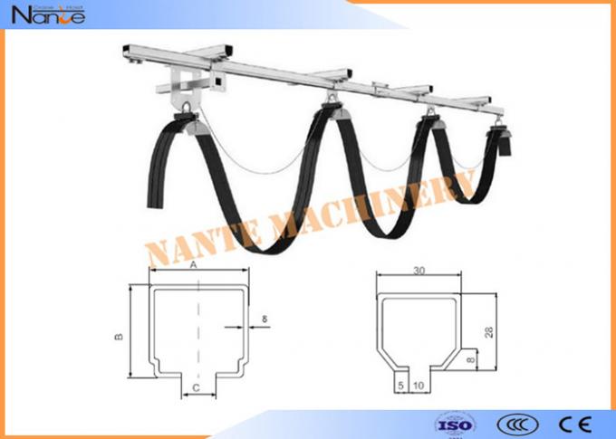 Outdoor C Track Festoon System Cable Trolley High Strength Wheel