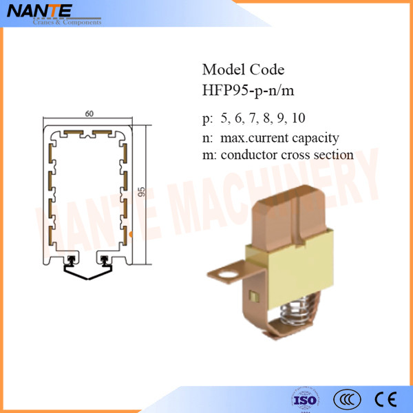 Carbon Brush For HFP95 Series Enclosed Conductor Rail Poles 5,6,7,8,9 ...