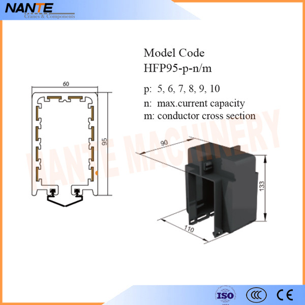 Jointing Box For HFP95 Series Enclosed Conductor Rail Poles 5,6,7,8,9 ...